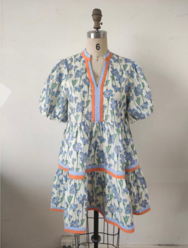 Blue Spring Dress - The Dainty Cactus Boutique